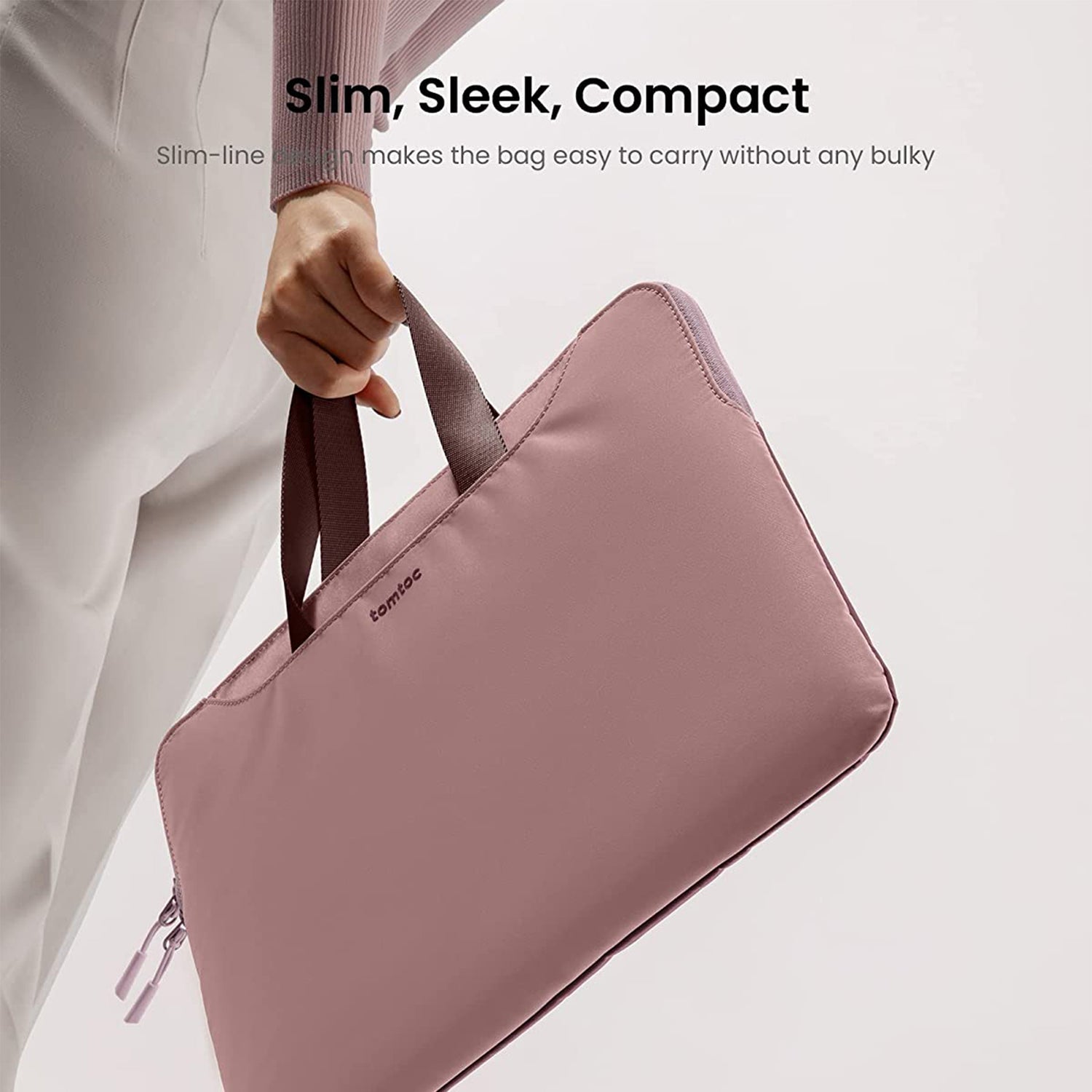 tomtoc 14 Inch Slim Laptop Carrying Bag / Laptop Handbag - Raspberry