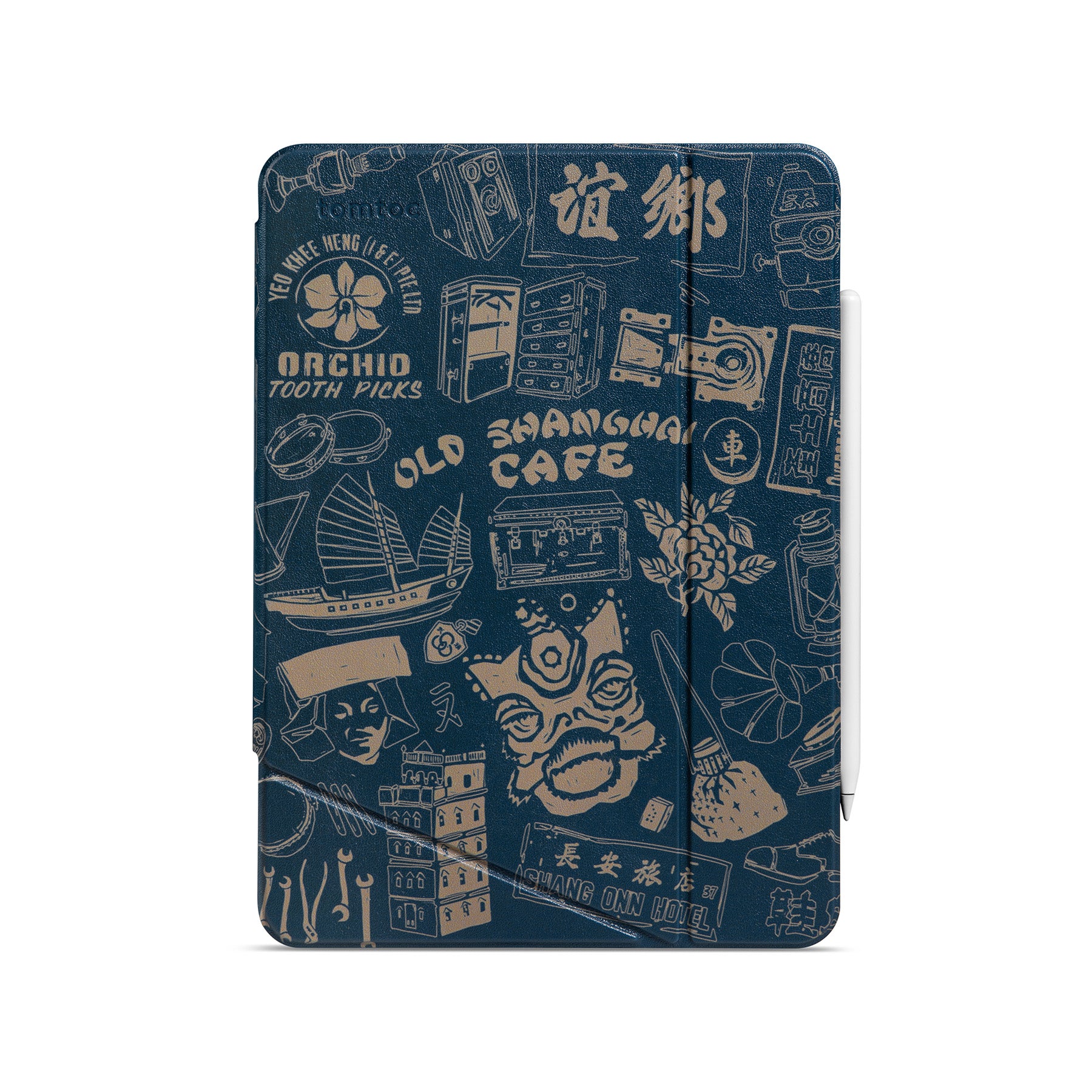 tomtoc OCHM 11 Inch Ultra Slim Lightweight Magnetic Case - Navy Blue