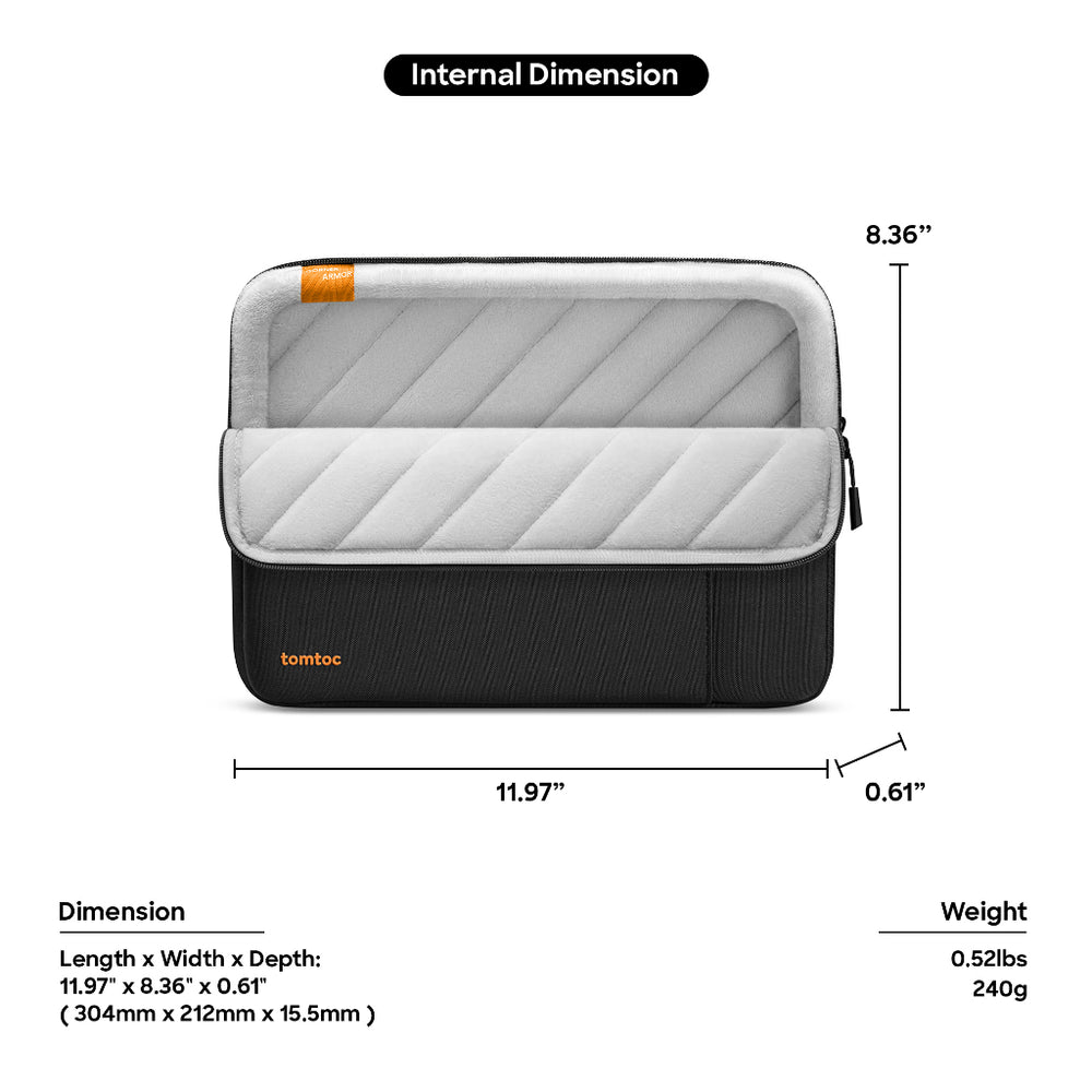 tomtoc 13 Inch Versatile 360 Protective Laptop Sleeve / MacBook Sleeve