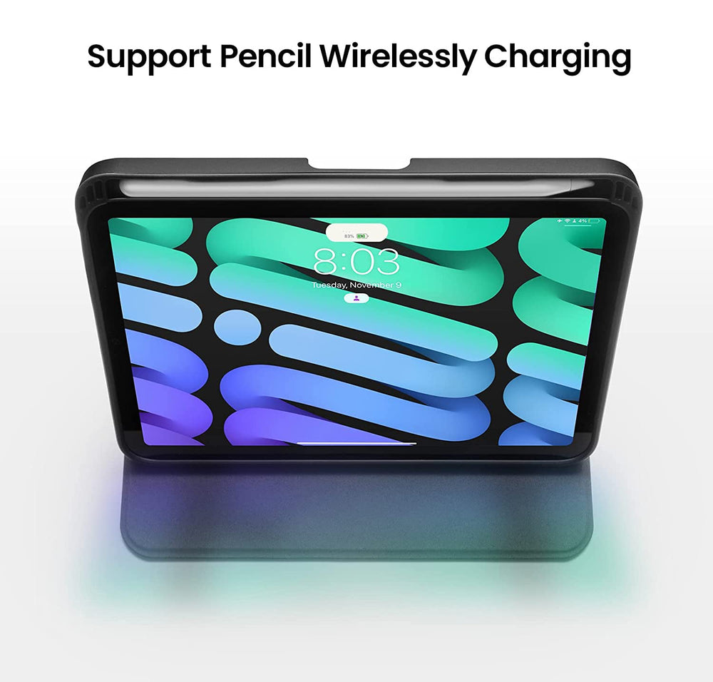 tomtoc Trifold Vertical Case - iPad Mini 6 2021 - Black