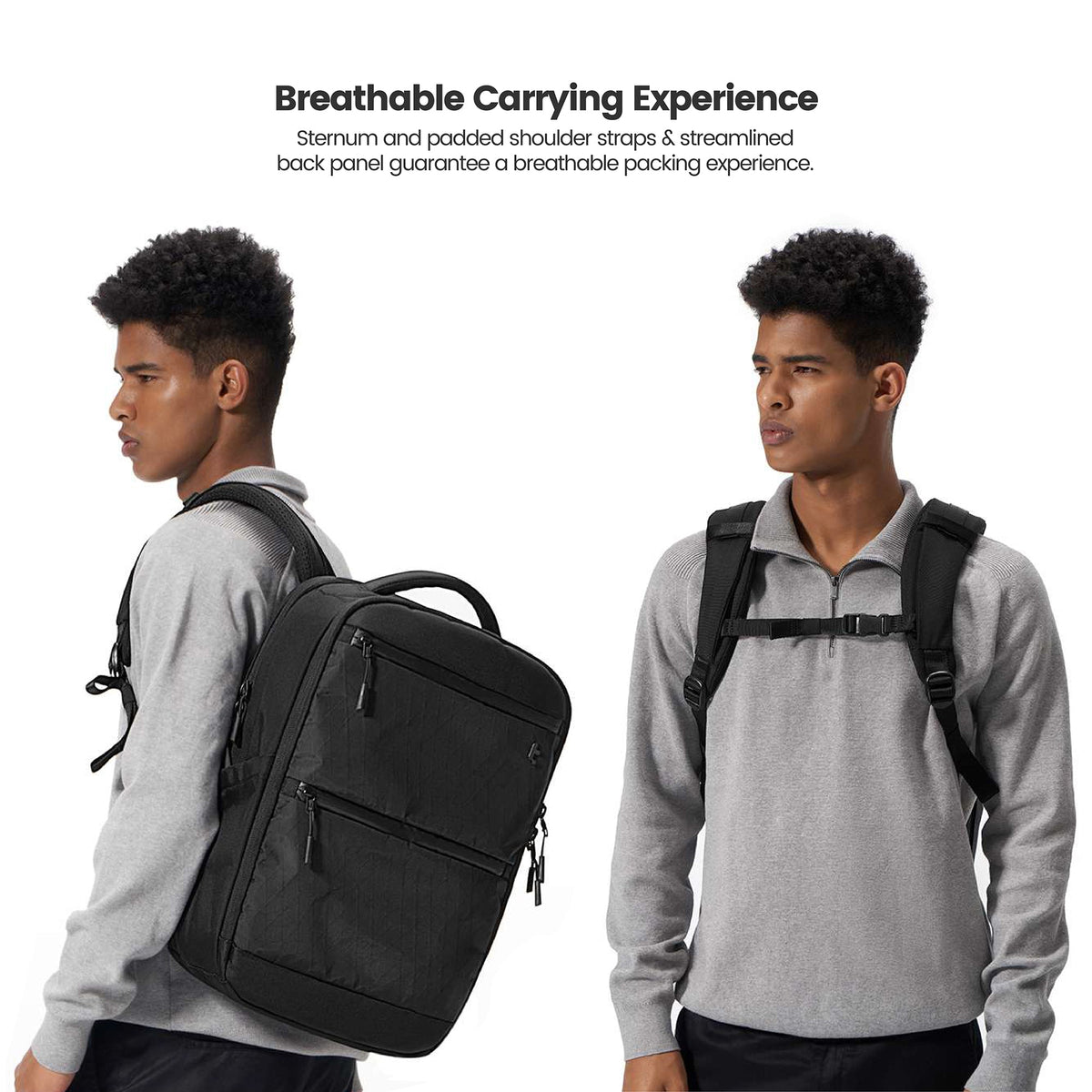 tomtoc 15.6 Inch Techpack X-Pac Laptop Backpack / Travel Backpack - Bl