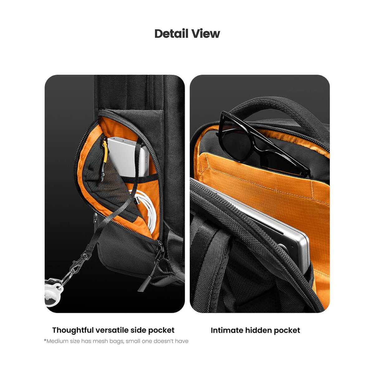 tomtoc 15.6 Inch Techpack X-Pac Laptop Backpack / Travel Backpack - Bl